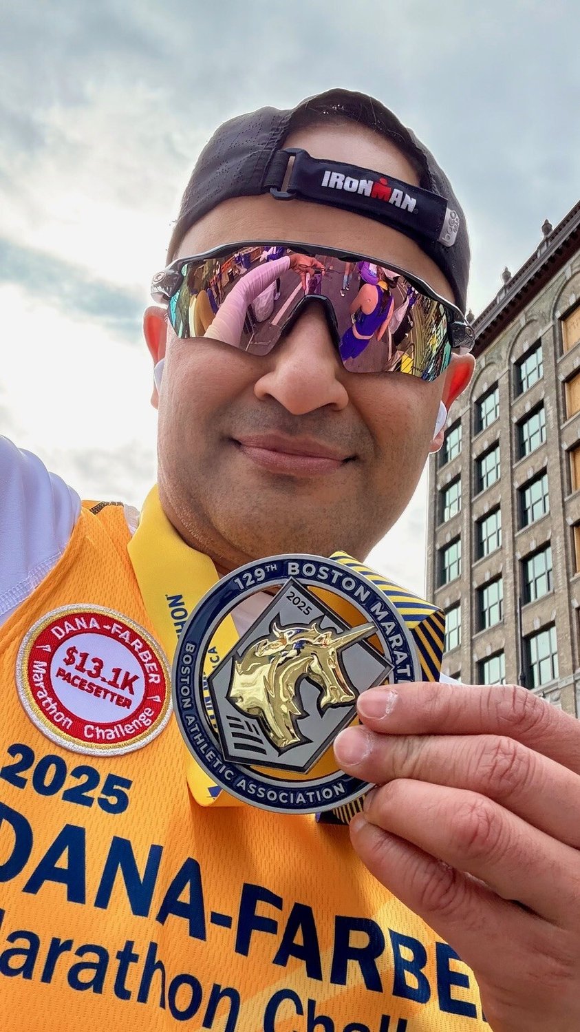 Ravi Kumar Completes 129th Boston Marathon for Dana-Farber Cancer Research